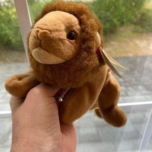 Toys | Retired Ty Beanie Baby Roary Lion Errors With Tags Rare Pvc ...